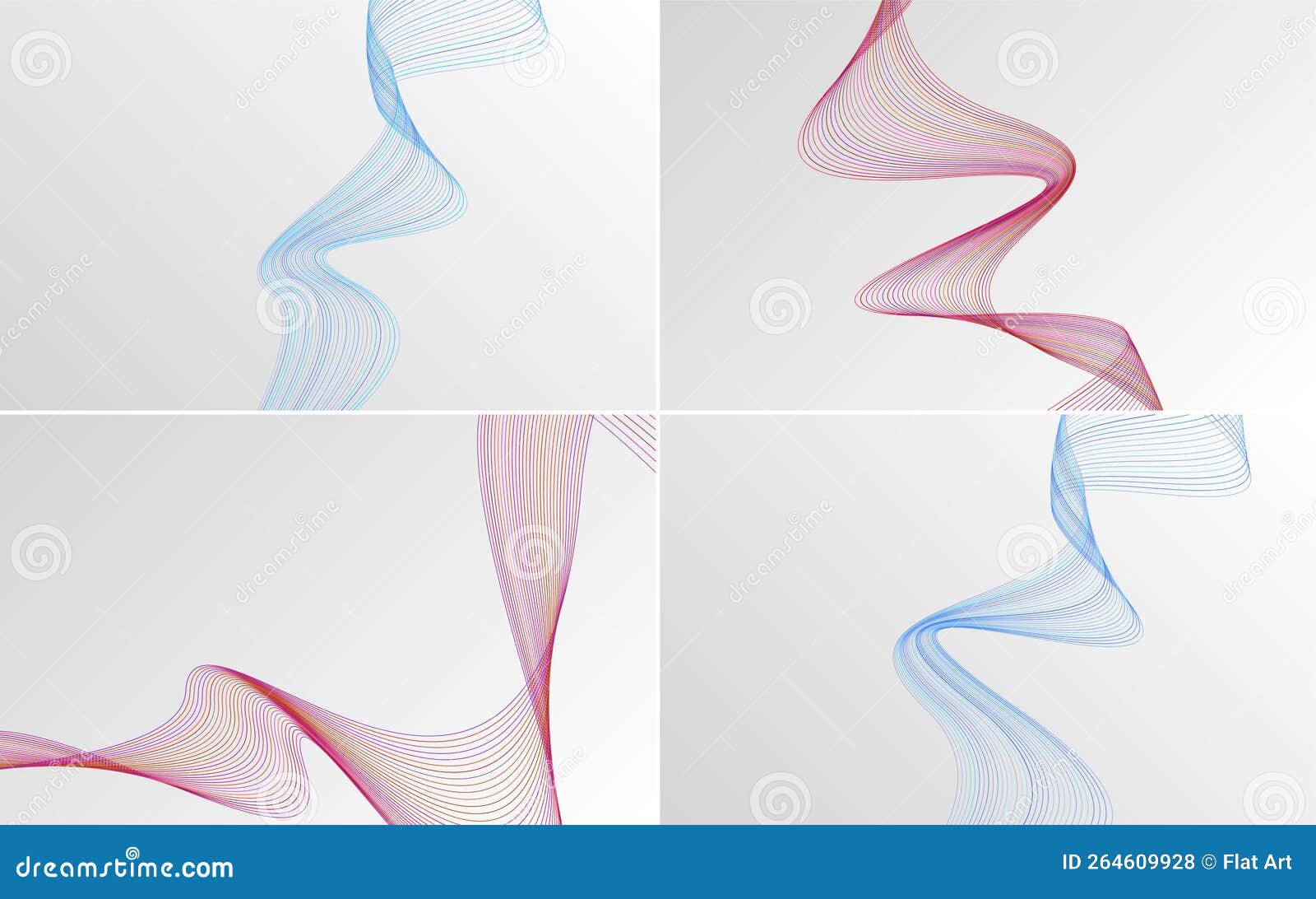 Collection of Geometric Minimal Lines Pattern Set Stock Vector ...