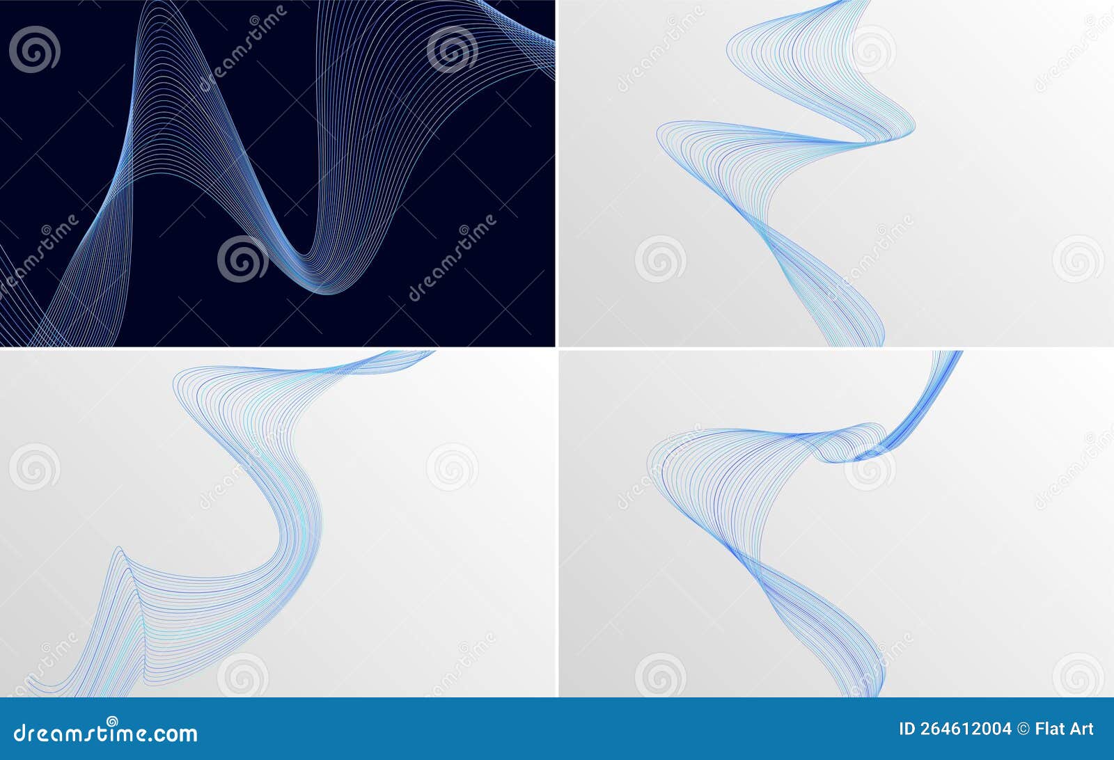 Collection of Geometric Minimal Lines Pattern Set Stock Vector ...