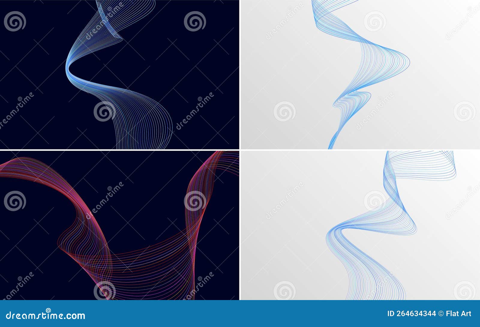 Collection of Geometric Minimal Lines Pattern Set Stock Vector ...