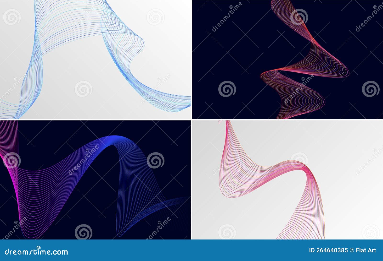 Collection of Geometric Minimal Lines Pattern Set Stock Vector ...