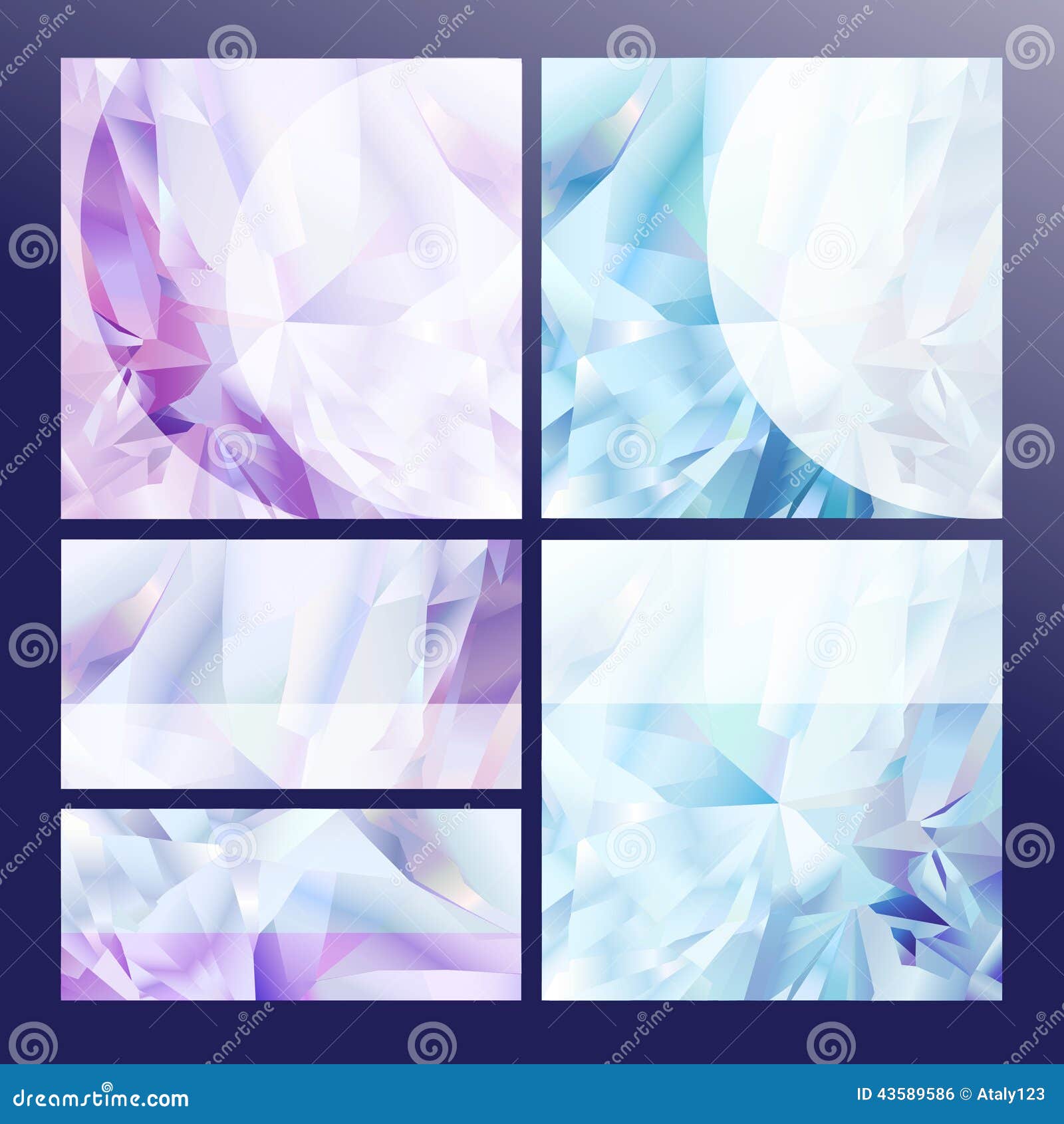 Collection of Geometric Shape Diamond Abstract Backgrounds Stock Vector ...