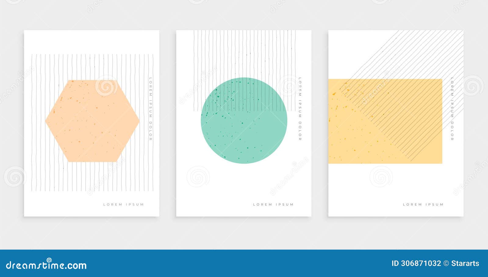 Collection of Geometric Shape Poster for Backdrop Decor Stock Vector ...