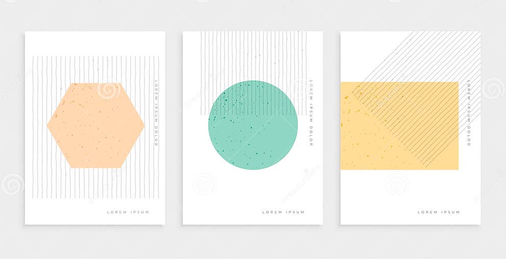 Collection of Geometric Shape Poster for Backdrop Decor Stock Vector ...