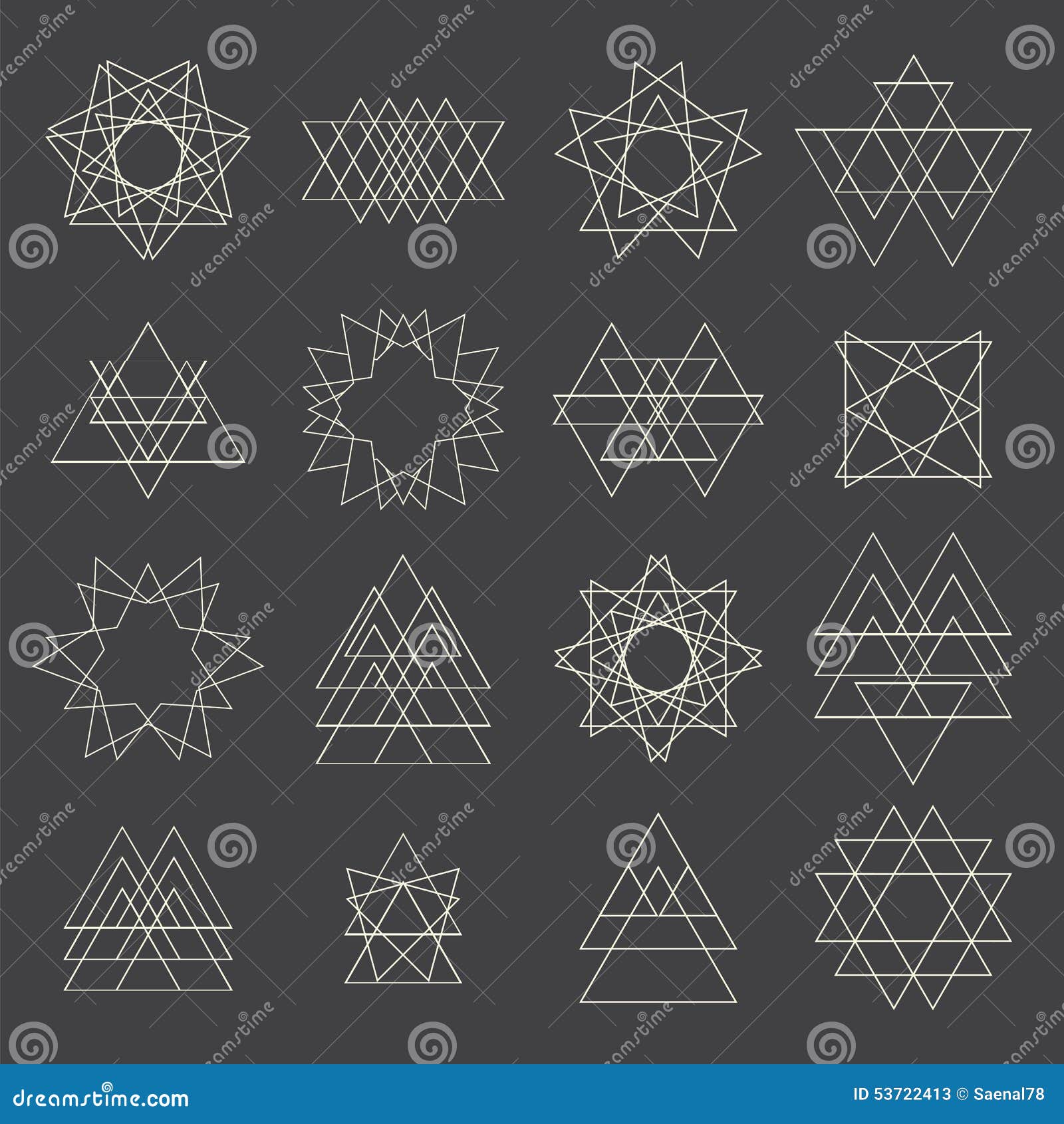 Collection of Geometric Shapes. Design Elements Stock Vector ...