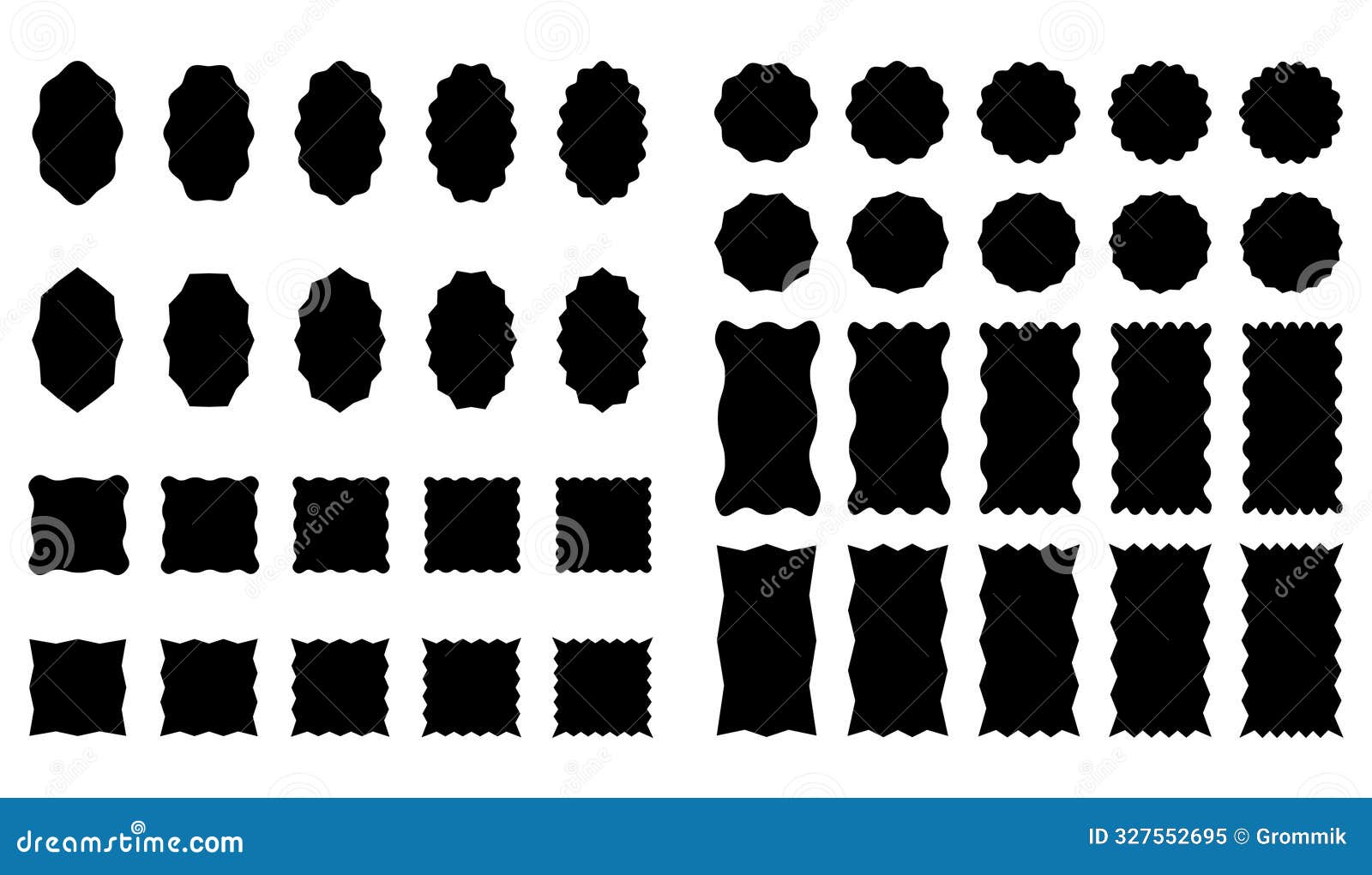 A Collection of Geometric Shapes of Round, Oval, Square and Rectangular ...