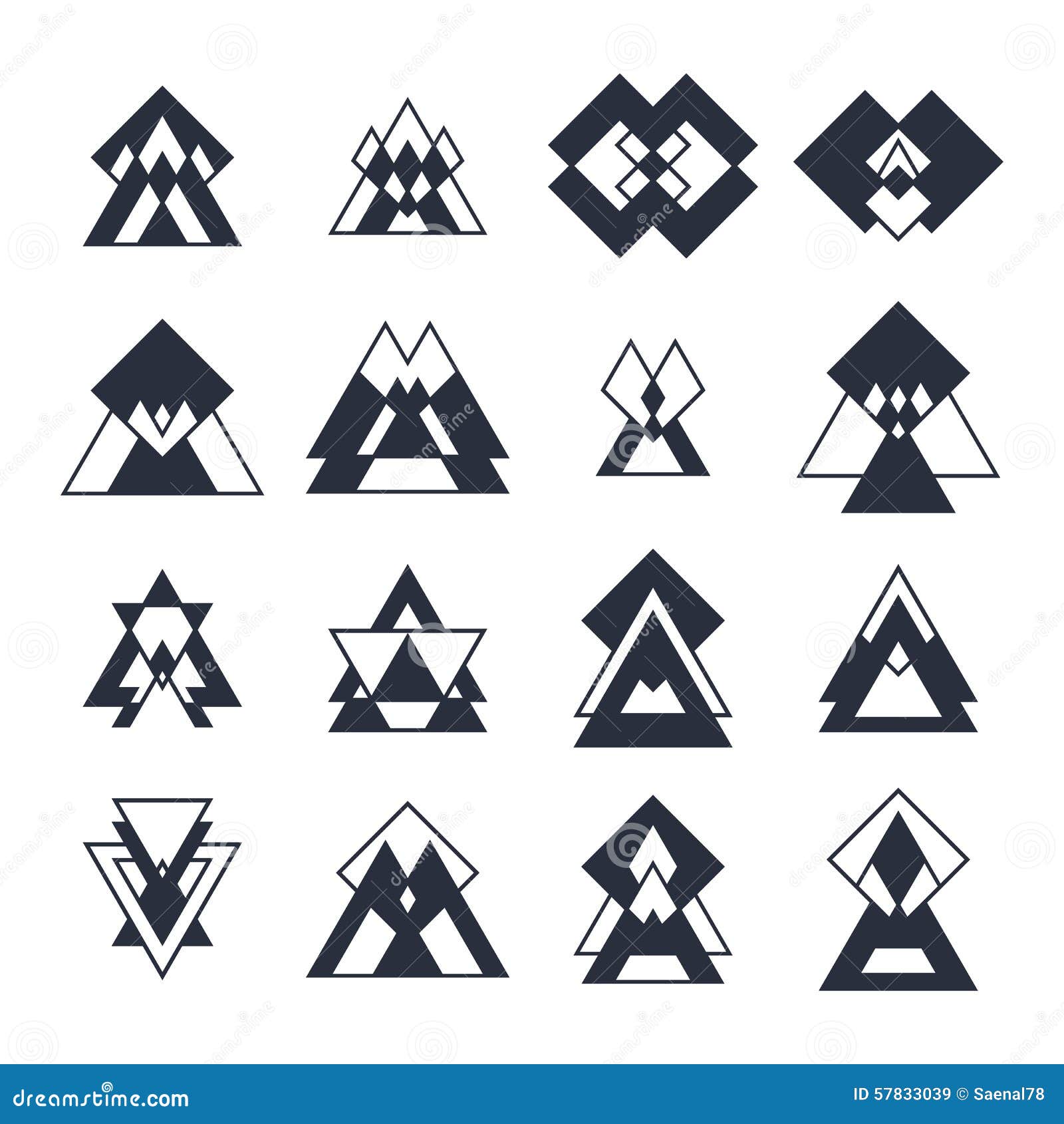 Collection of Geometric Shapes. Trendy Design Elements Stock Vector ...