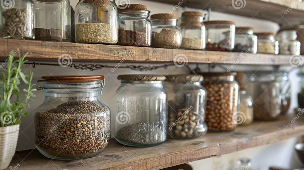 A Collection of Glass Jars Turned into a Chic and Practical Kitchen ...