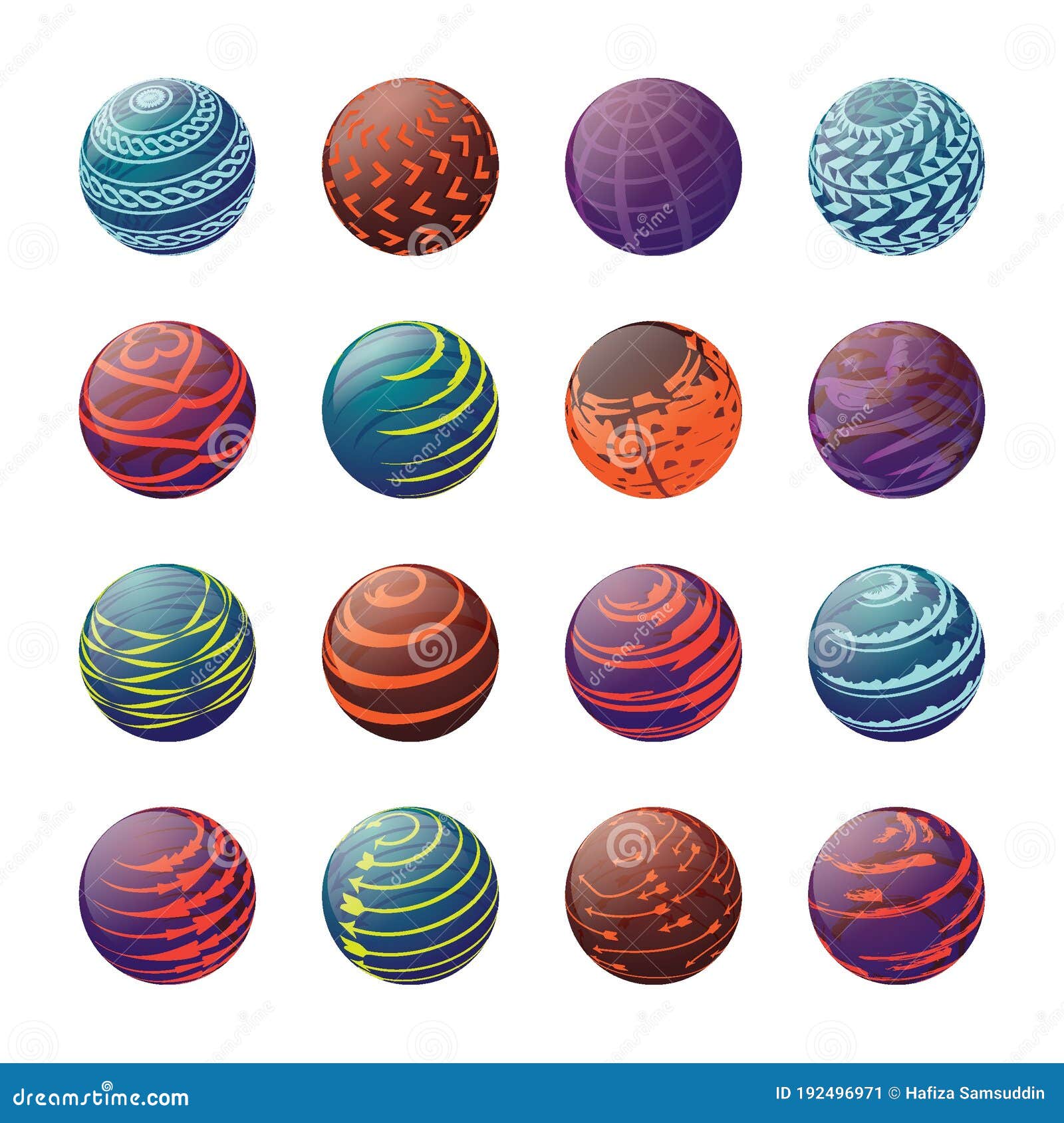 Collection of Globe Designs. Vector Illustration Decorative Design ...