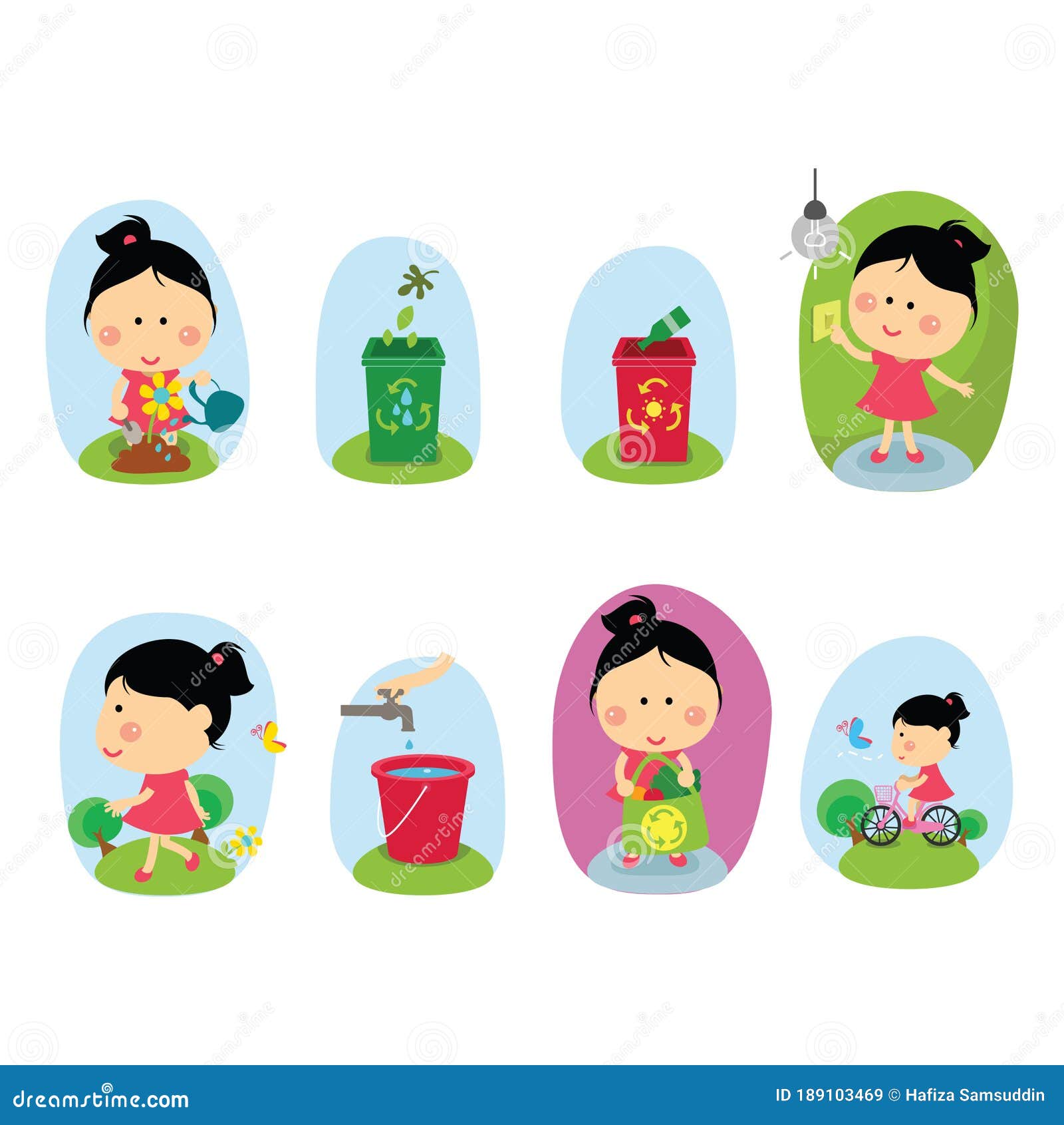 Collection of Go Green Icons. Vector Illustration Decorative Design ...