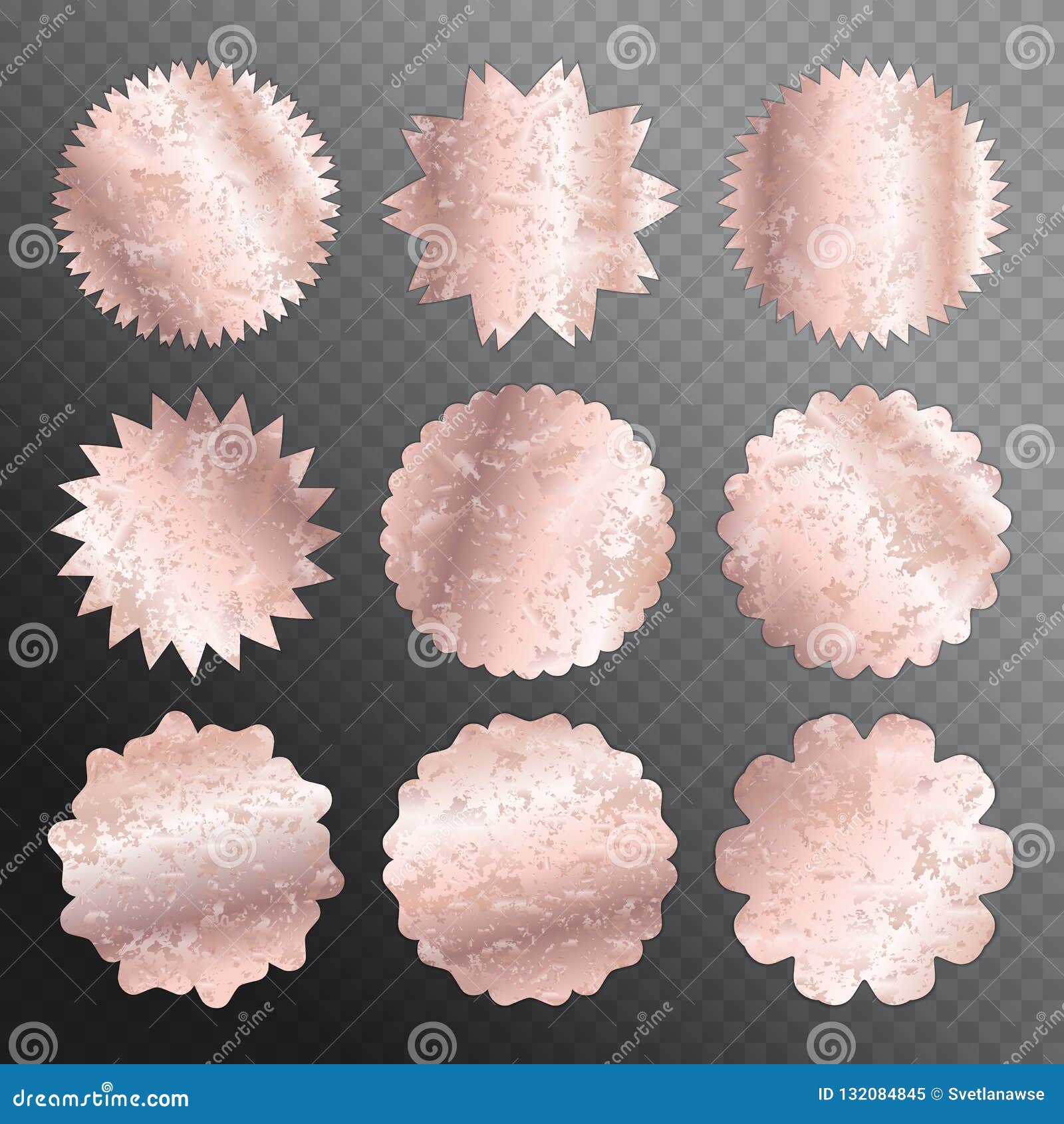 Collection of Gold Stickers Stock Vector - Illustration of gold, luxury ...