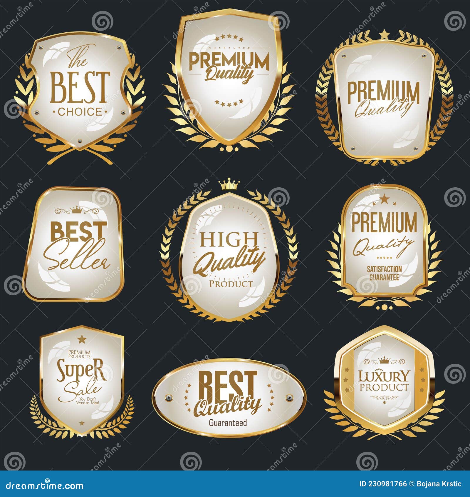 Shields / Labels. Vector | CartoonDealer.com #3785904