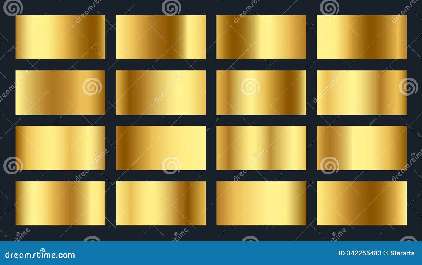 Collection of Golden Gradient Palette for UI/UX Backdrop Stock ...