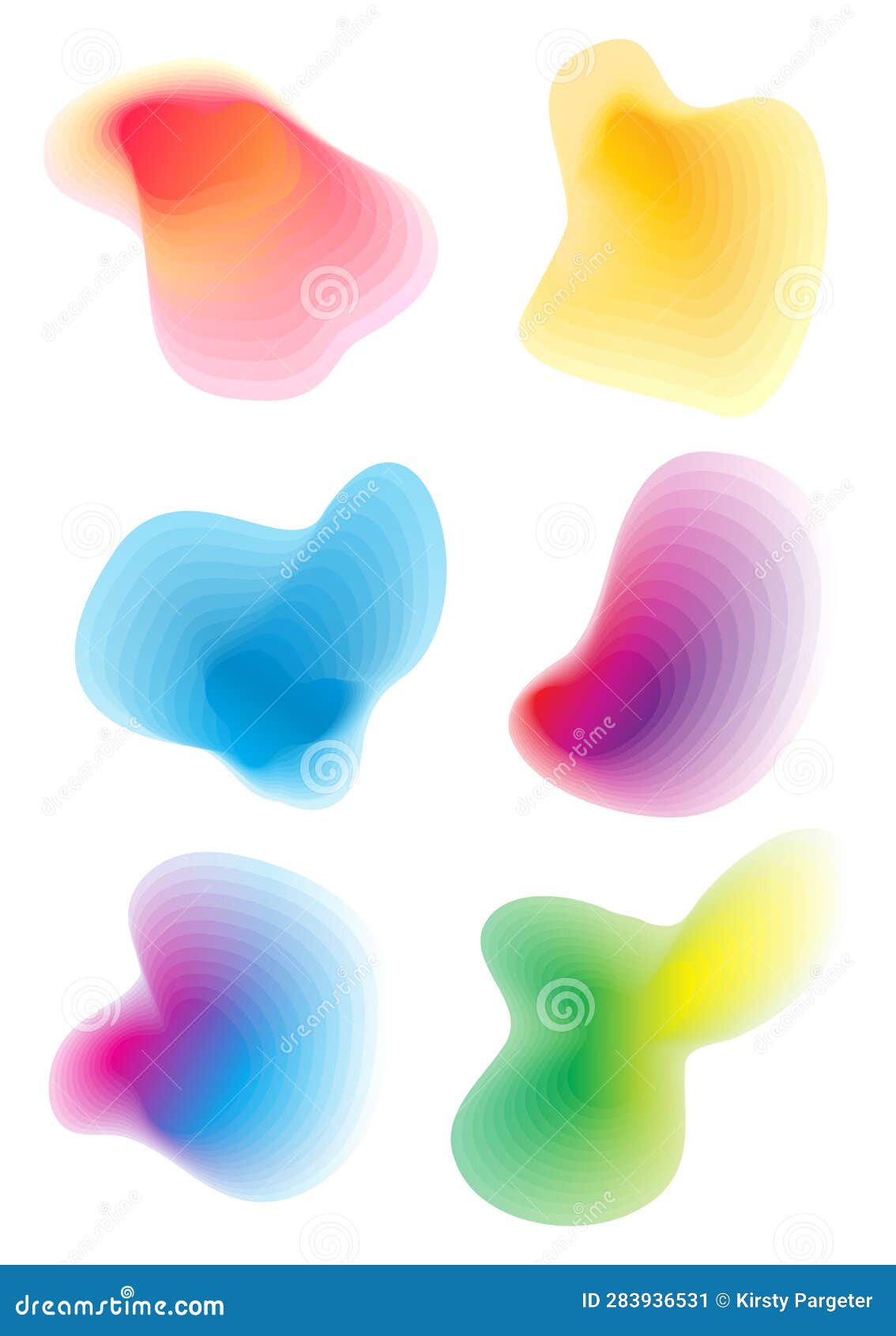Collection of Gradient Topography Designs Stock Vector - Illustration ...