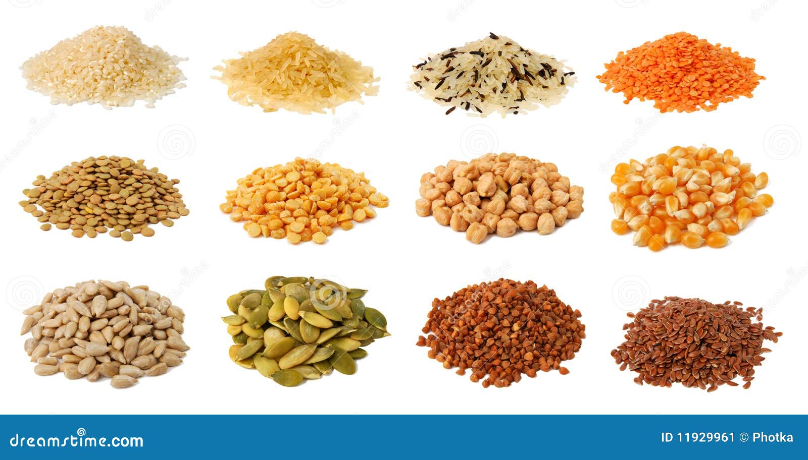 Collection of grains stock image. Image of buckwheat - 11929961