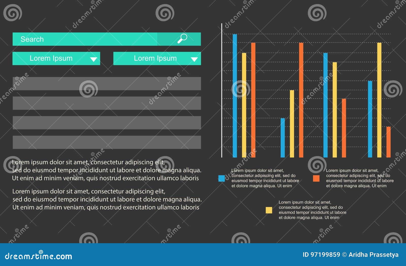 Collection Graphic and Data Business Infographic Stock Vector ...