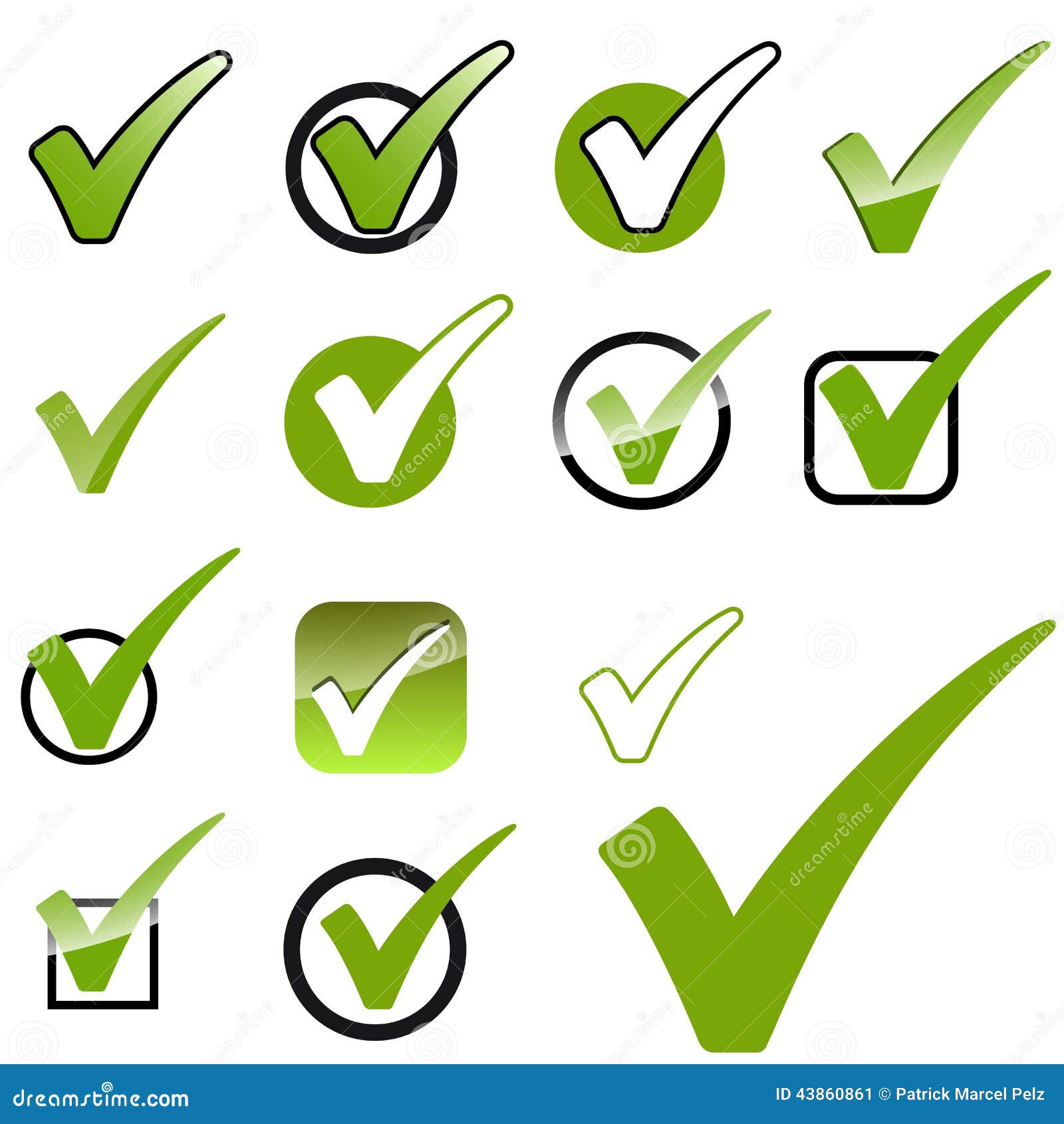 Collection of green hooks stock vector. Illustration of collection ...