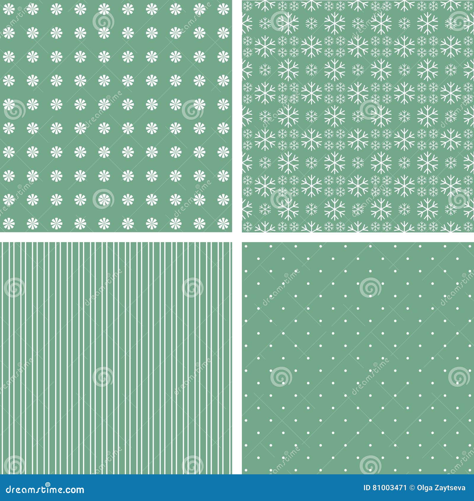 Collection of Green Patterns. Stock Illustration - Illustration of ...