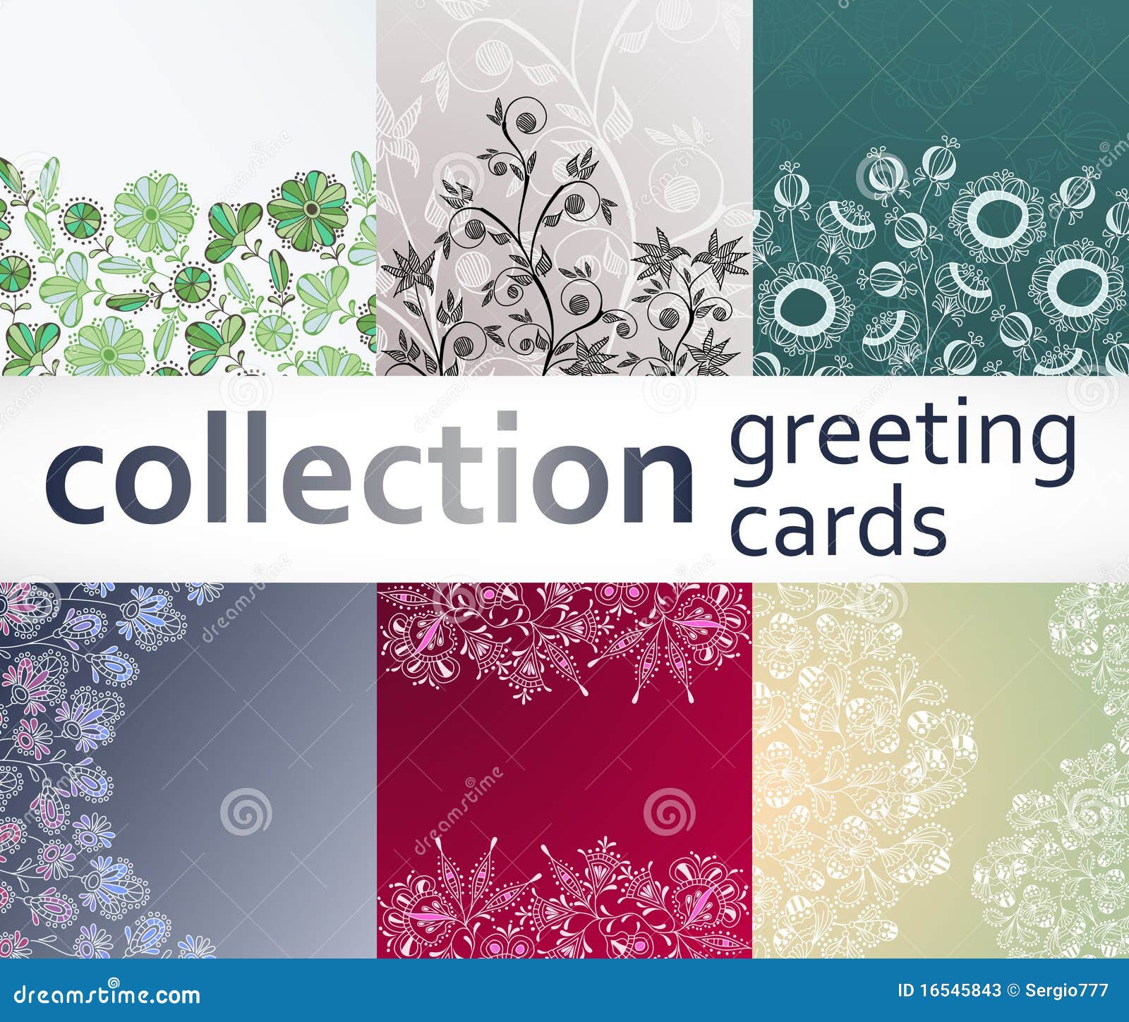 Collection greeting cards stock vector. Illustration of empty - 16545843
