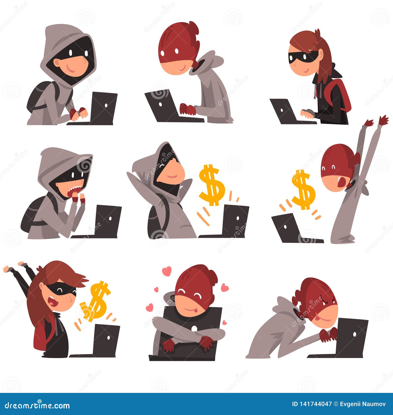 Collection of Hackers in Masks Stealing Information and Money Using ...