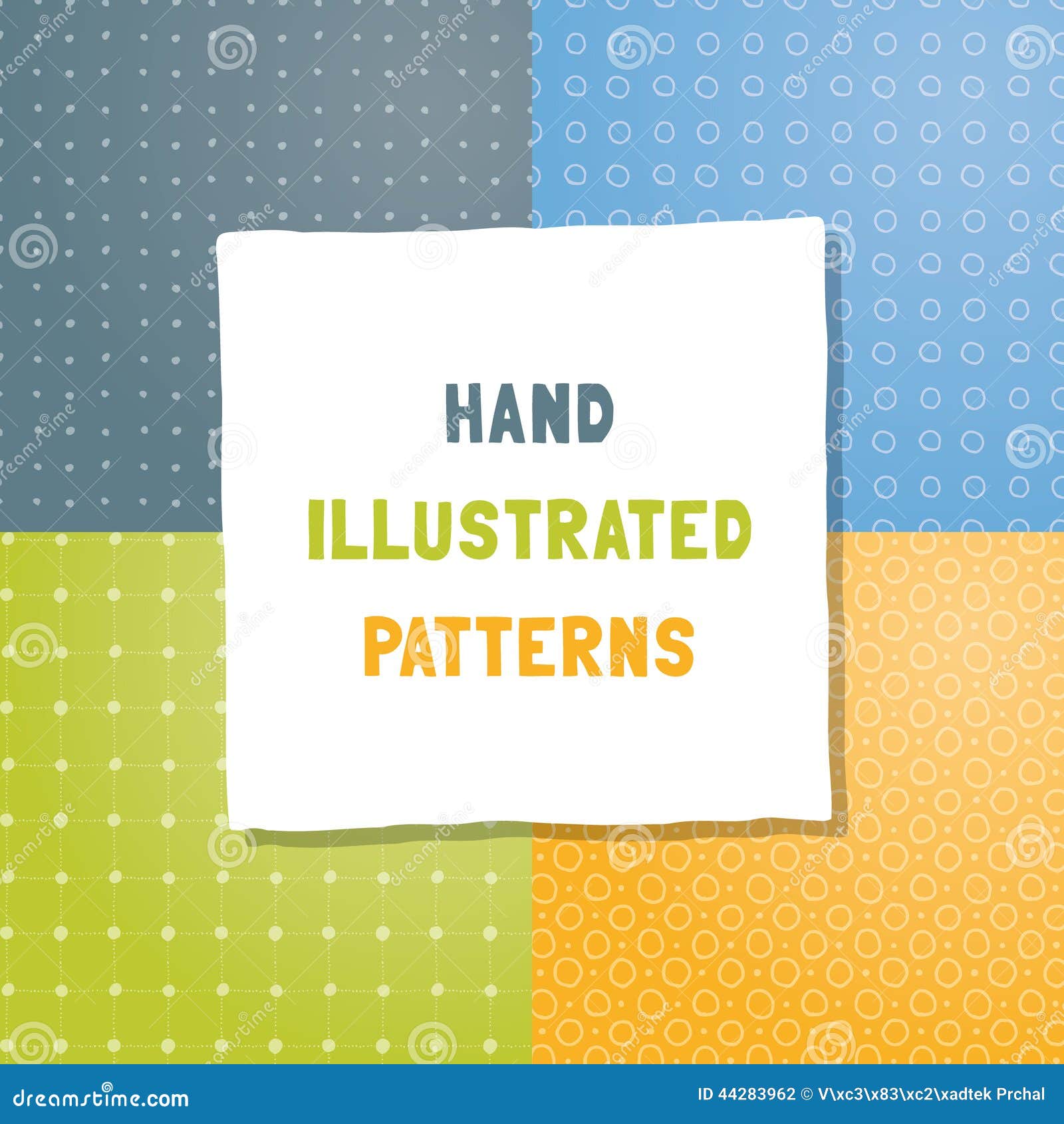 Collection of Hand Draw Vector Patterns. Stock Vector - Illustration of ...