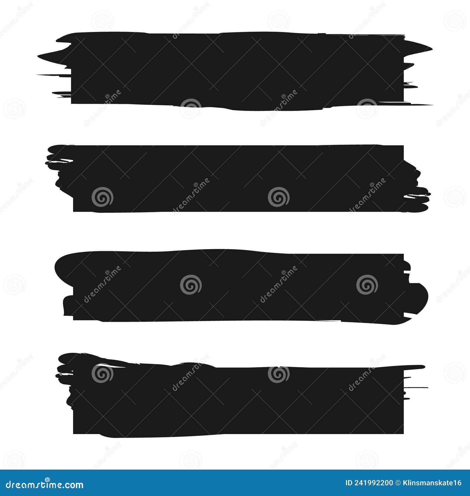 Collection of Hand Drawn Abstract Paint Brush Frames Design Stock ...