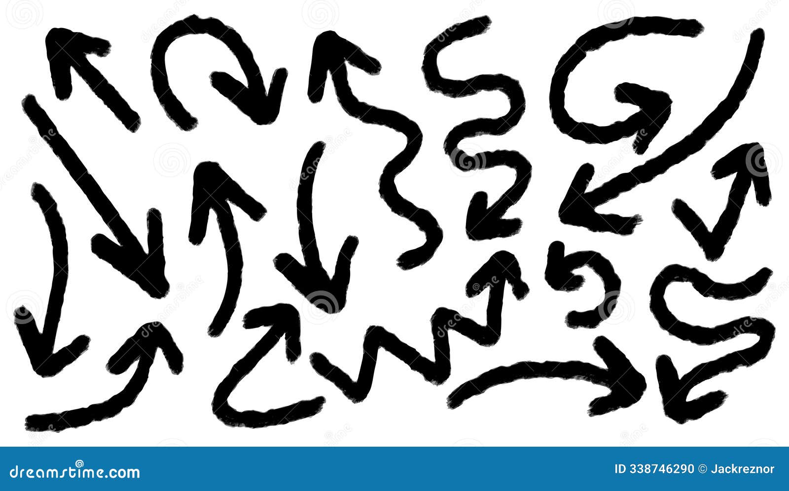 A Collection of Hand-drawn Arrows in Various Directions Displayed on a ...