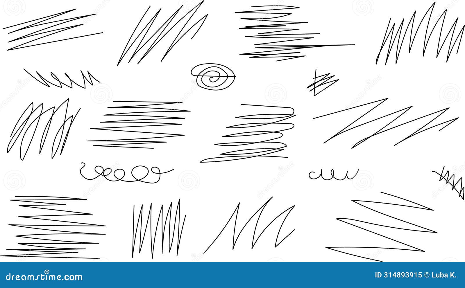 A Collection of Hand-drawn Lines of Doodles. Doodles Stock Vector ...