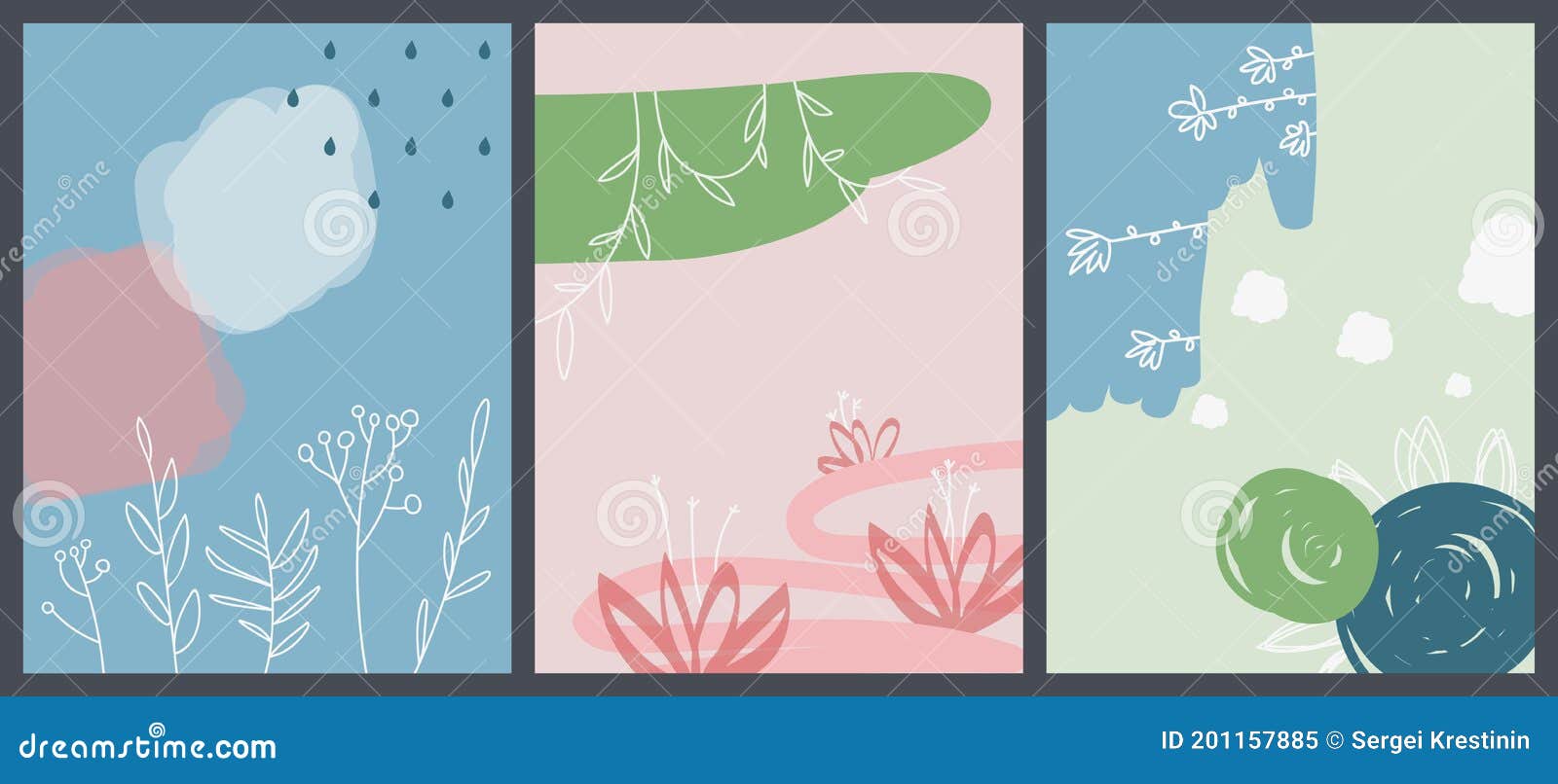 Collection of Hand Drawn Posters. Stock Vector - Illustration of ...