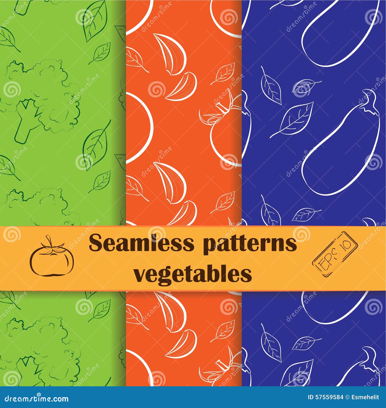 Collection of Hand Drawn Seamless Pattern Cooking Stock Vector ...