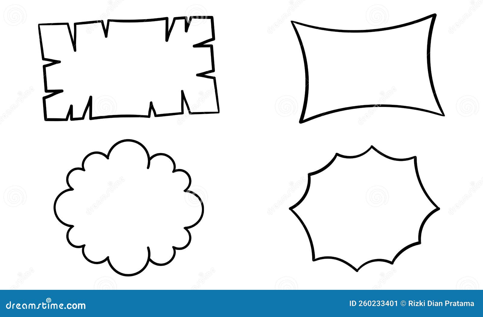 A Collection of Hand Drawn Text Boxes Stock Vector - Illustration of ...