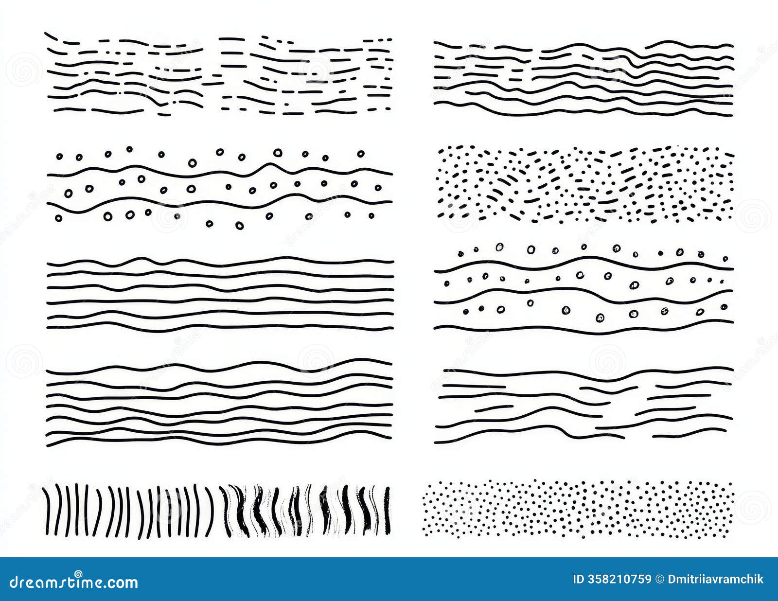 A Collection of Hand-drawn White Borders, Scribble Lines, and Design ...