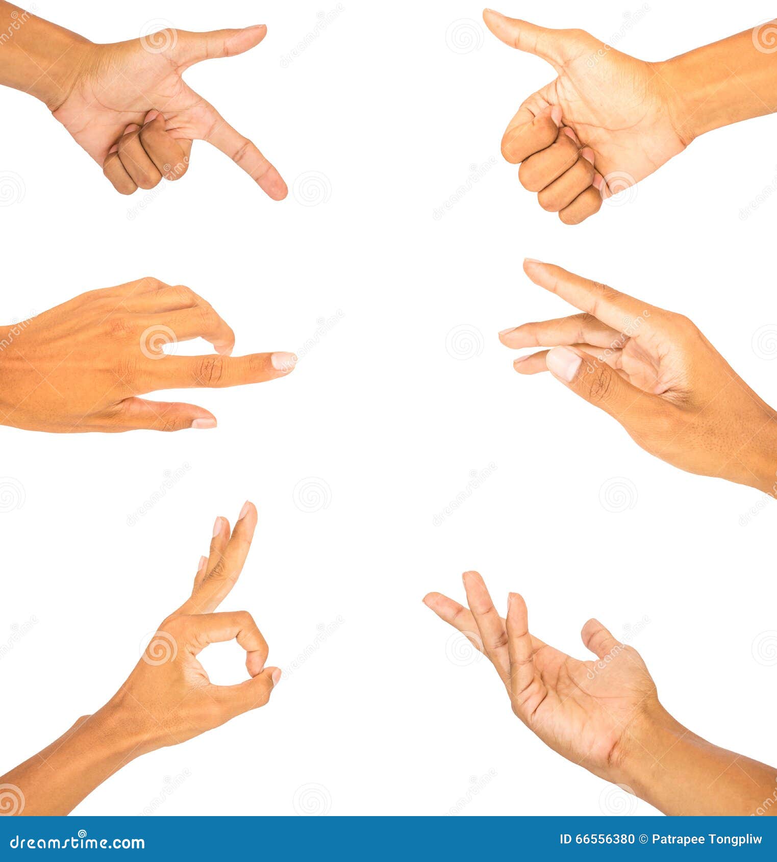 Collection of Hand Finger Symbol White Isolated Stock Photo - Image of ...