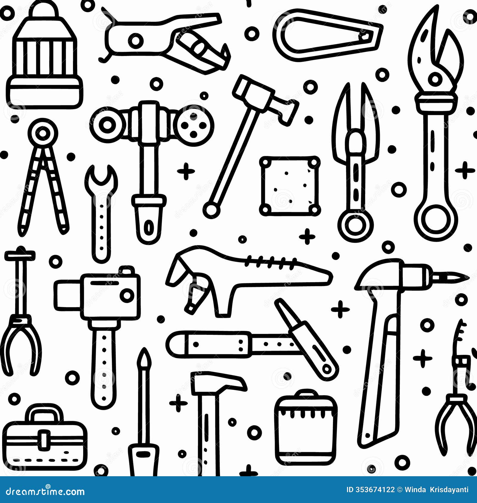 Collection of Hand Tools Icons. (2 Stock Vector - Illustration of tools ...