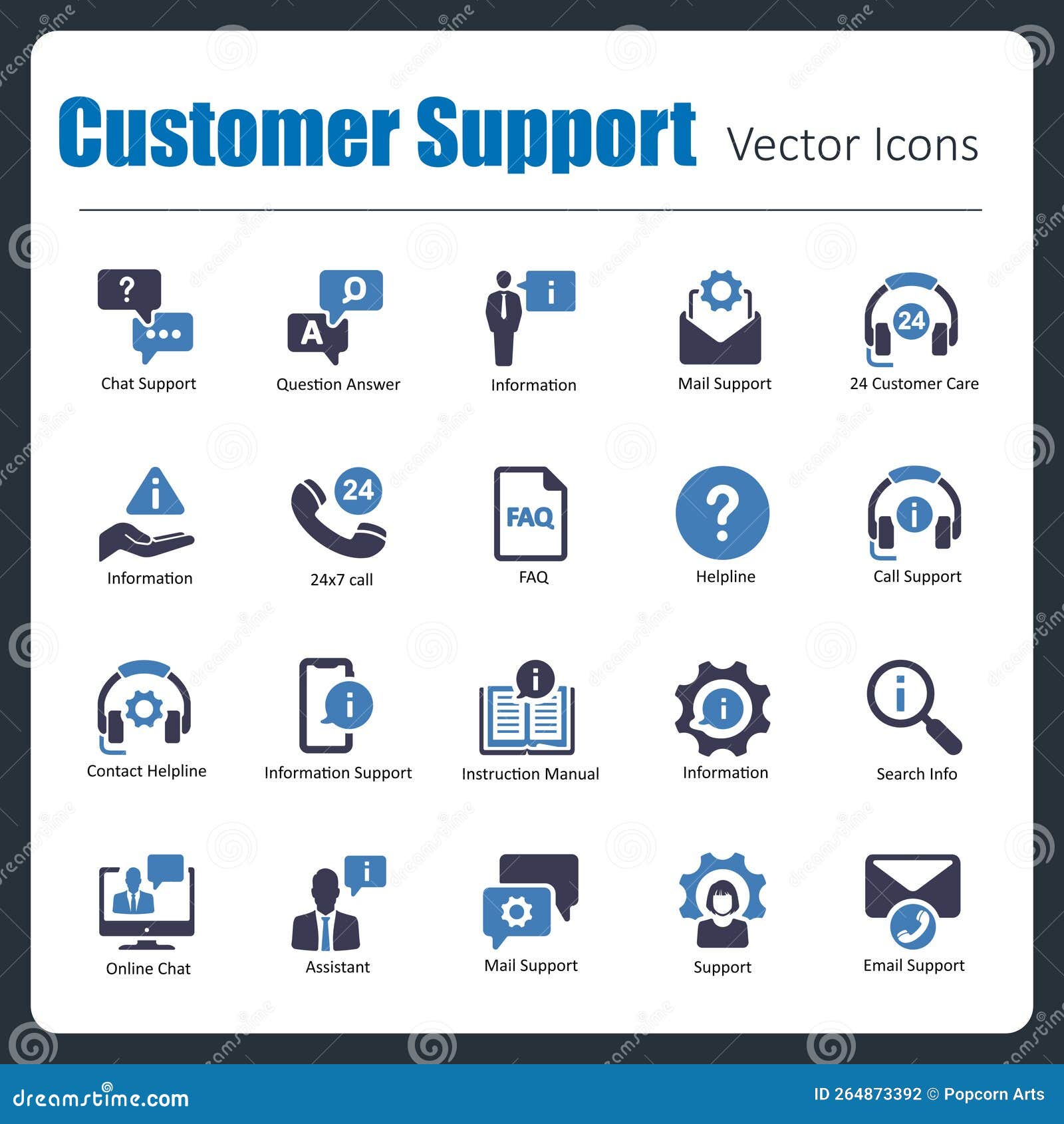 Customer Support stock vector. Illustration of care - 264873392