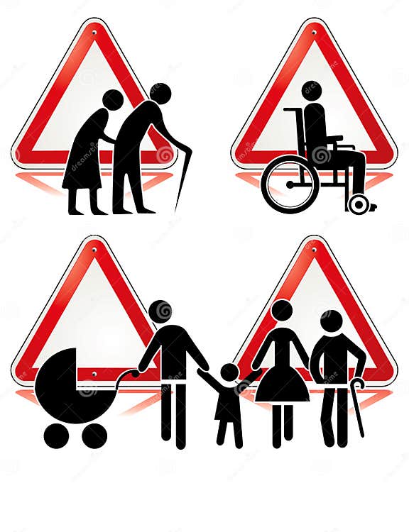 Collection of Handicap Signs Stock Vector - Illustration of handicapped ...