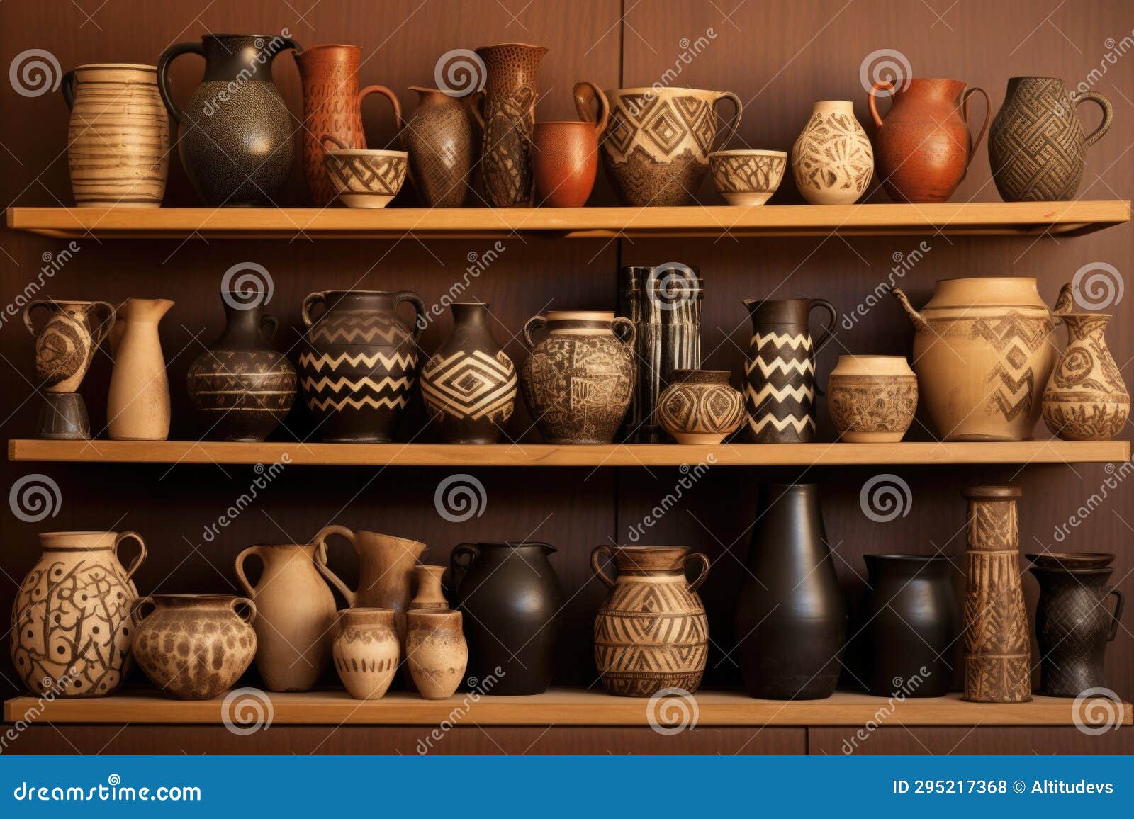 Collection of Handmade Pottery from Various Cultures Stock Photo ...
