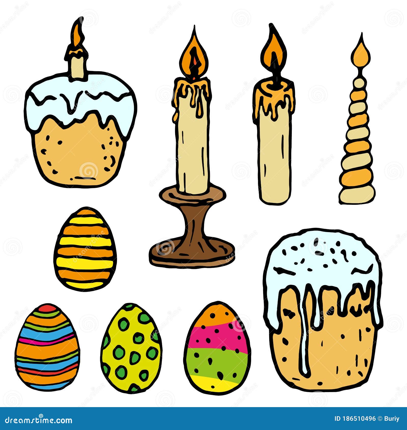 Collection of Happy Easter stock vector. Illustration of tradition ...