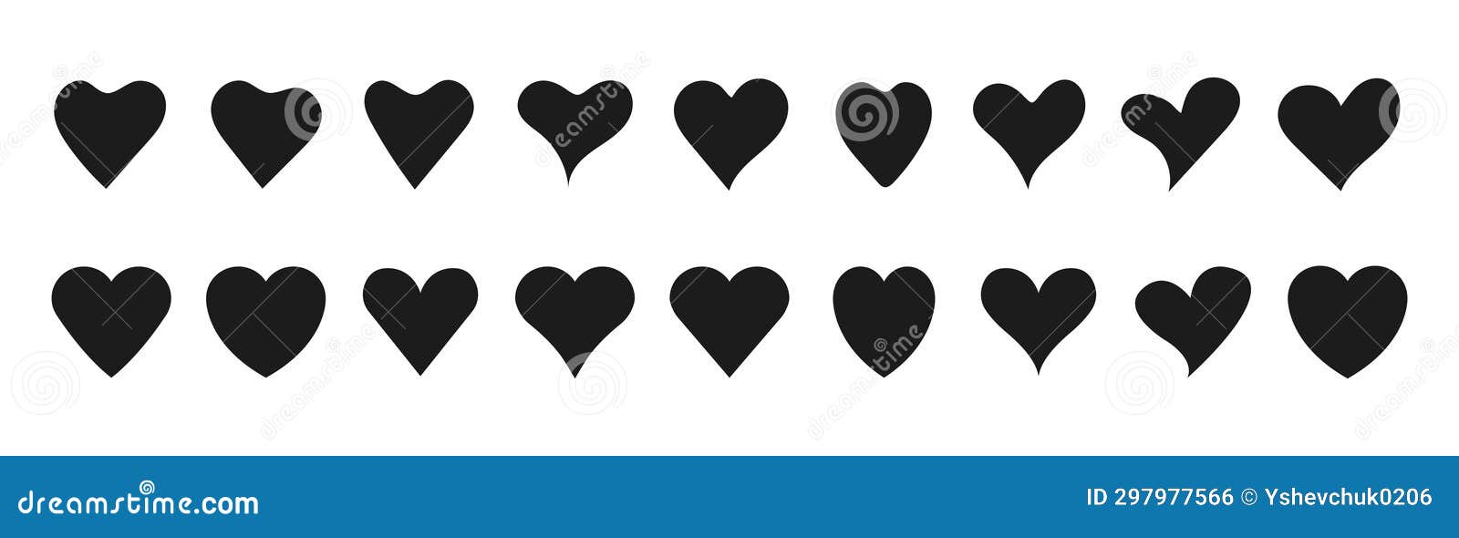 Collection of Heart Forms. Design Element for Wallpapers, Wedding ...