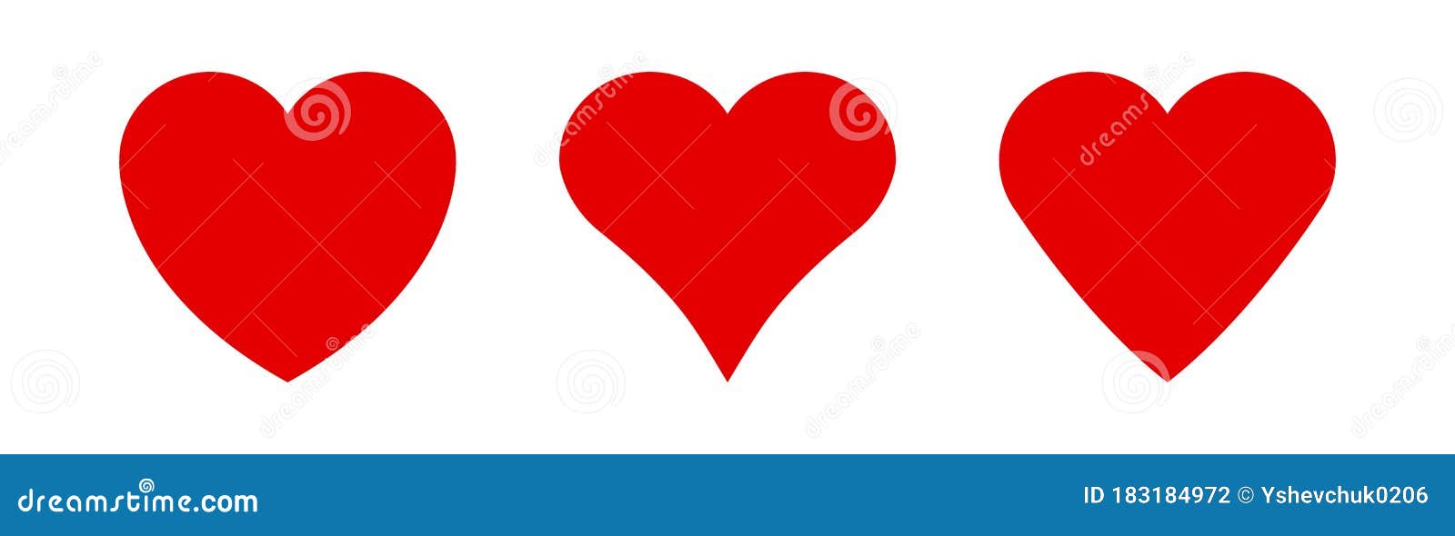 Collection of Heart Forms. Design Element for Wallpapers, Wedding ...