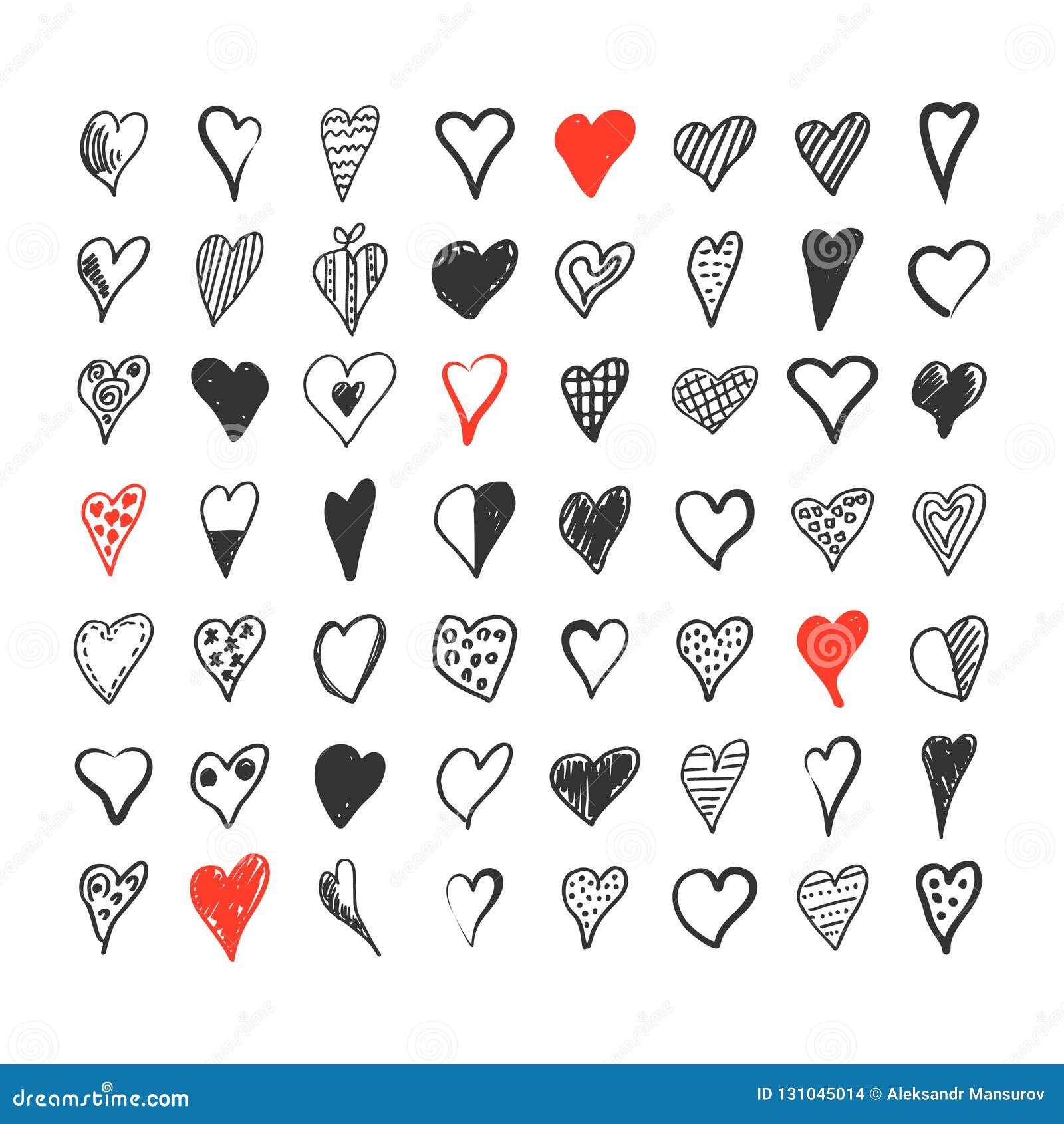 Collection heart4 stock vector. Illustration of vector - 131045014