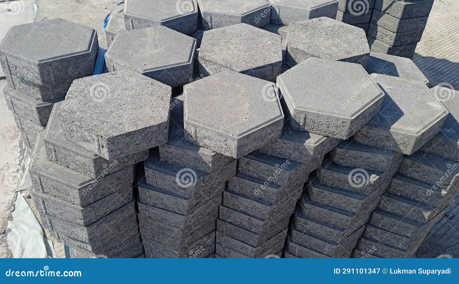 Collection of Hexagonal Paving Blocks Stock Image - Image of ...