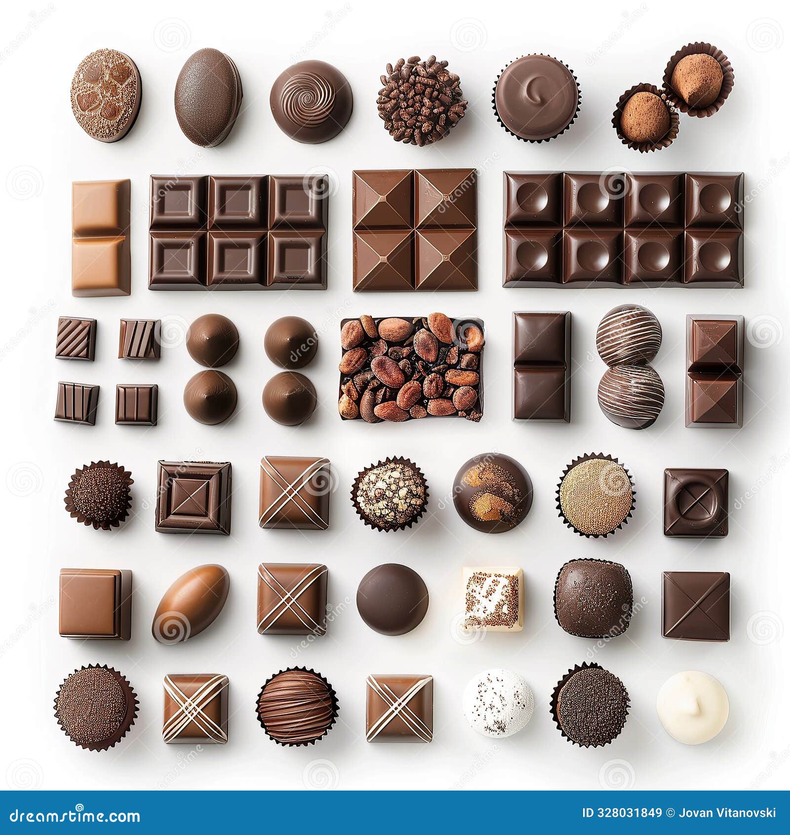 Assorted High-resolution Photographs of Various Chocolate Types and ...