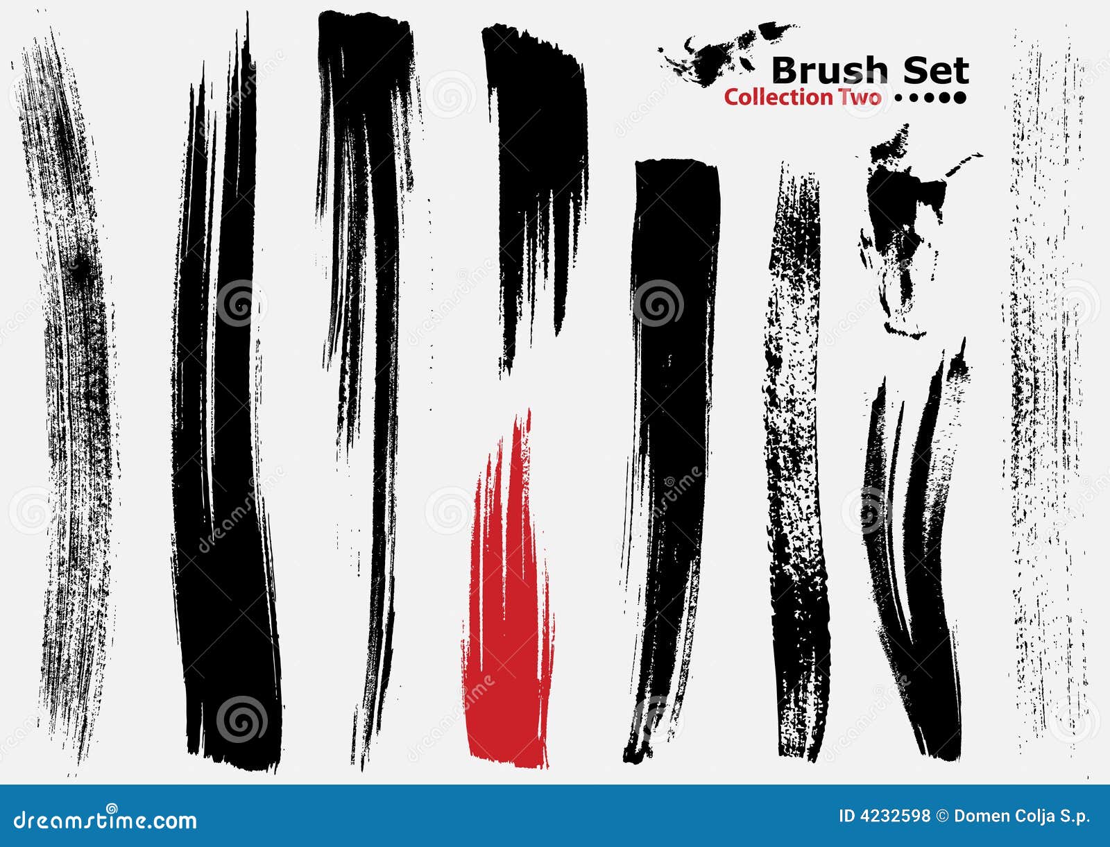 Collection of Highly Detailed Vector Brushes - 2 Stock Vector ...
