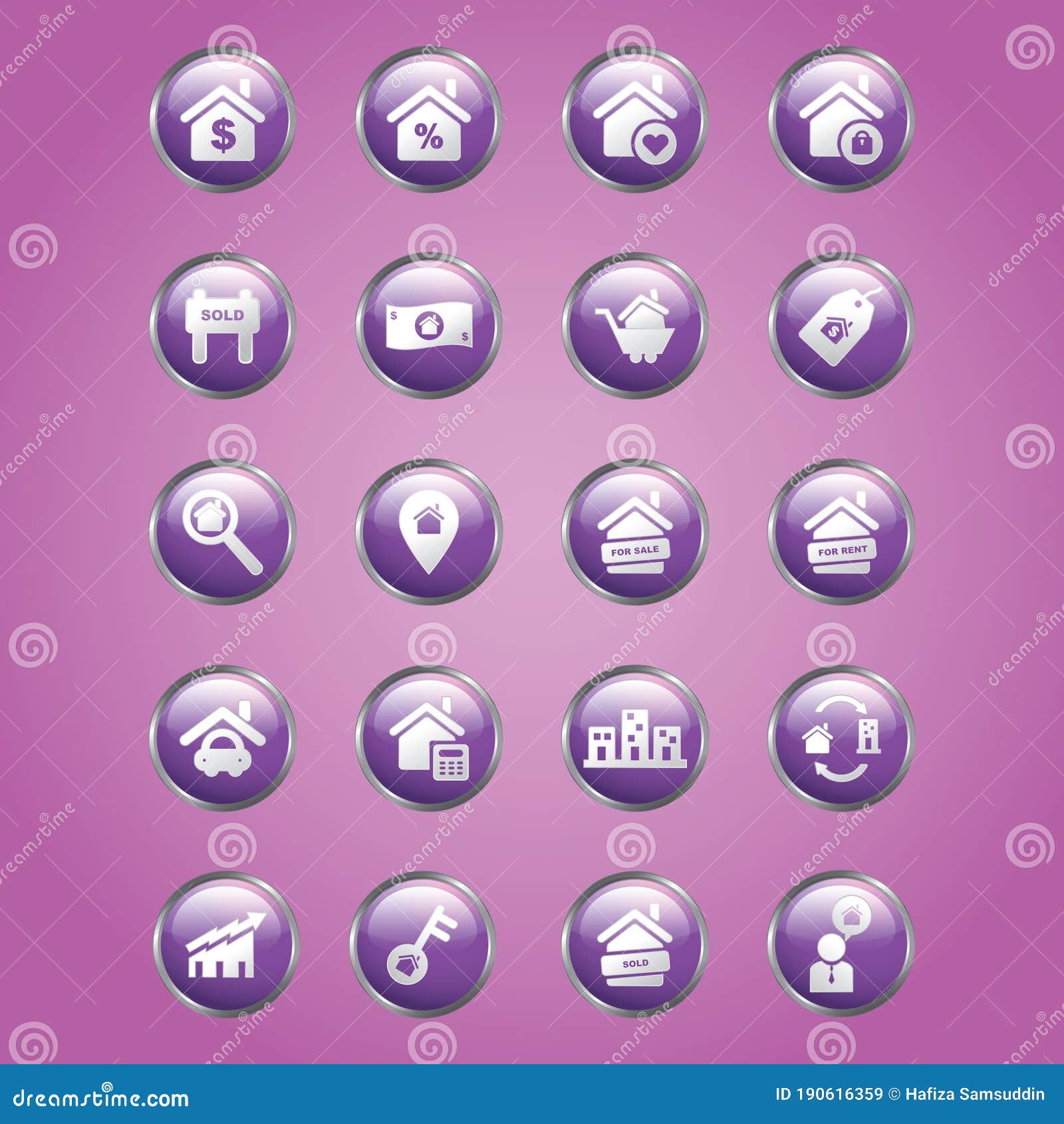 Collection of Home Icons. Vector Illustration Decorative Design Stock ...