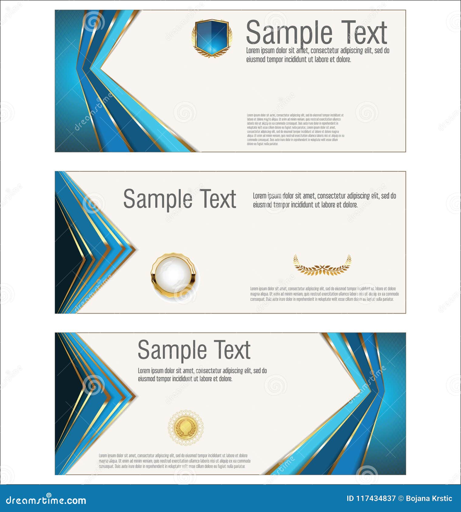 Collection of Horizontal Banners Templates Vector Illustration Stock ...