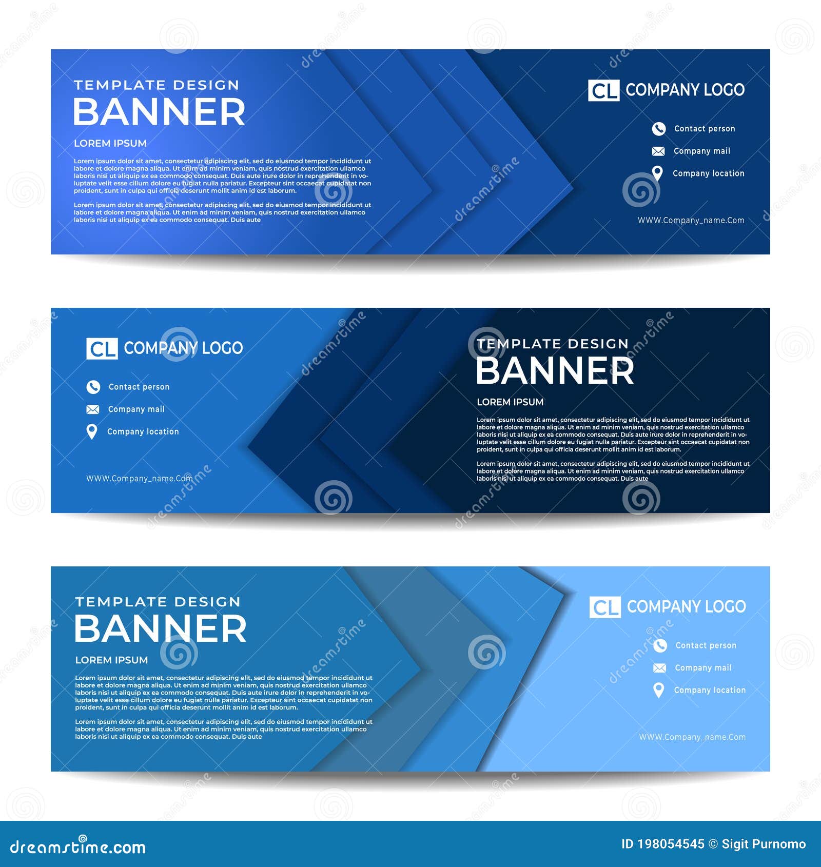 Collection of Horizontal Business Ad Banner Stock Vector - Illustration ...