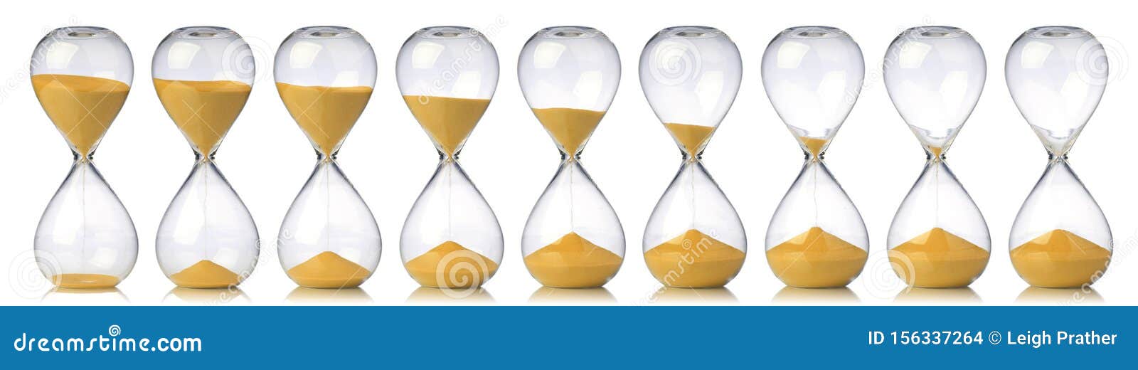 Collection of Hourglasses with Yellow Sand Showing the Passage of Time ... Collection of Hourglasses with Yellow Sand Showing the Passage of Time ...