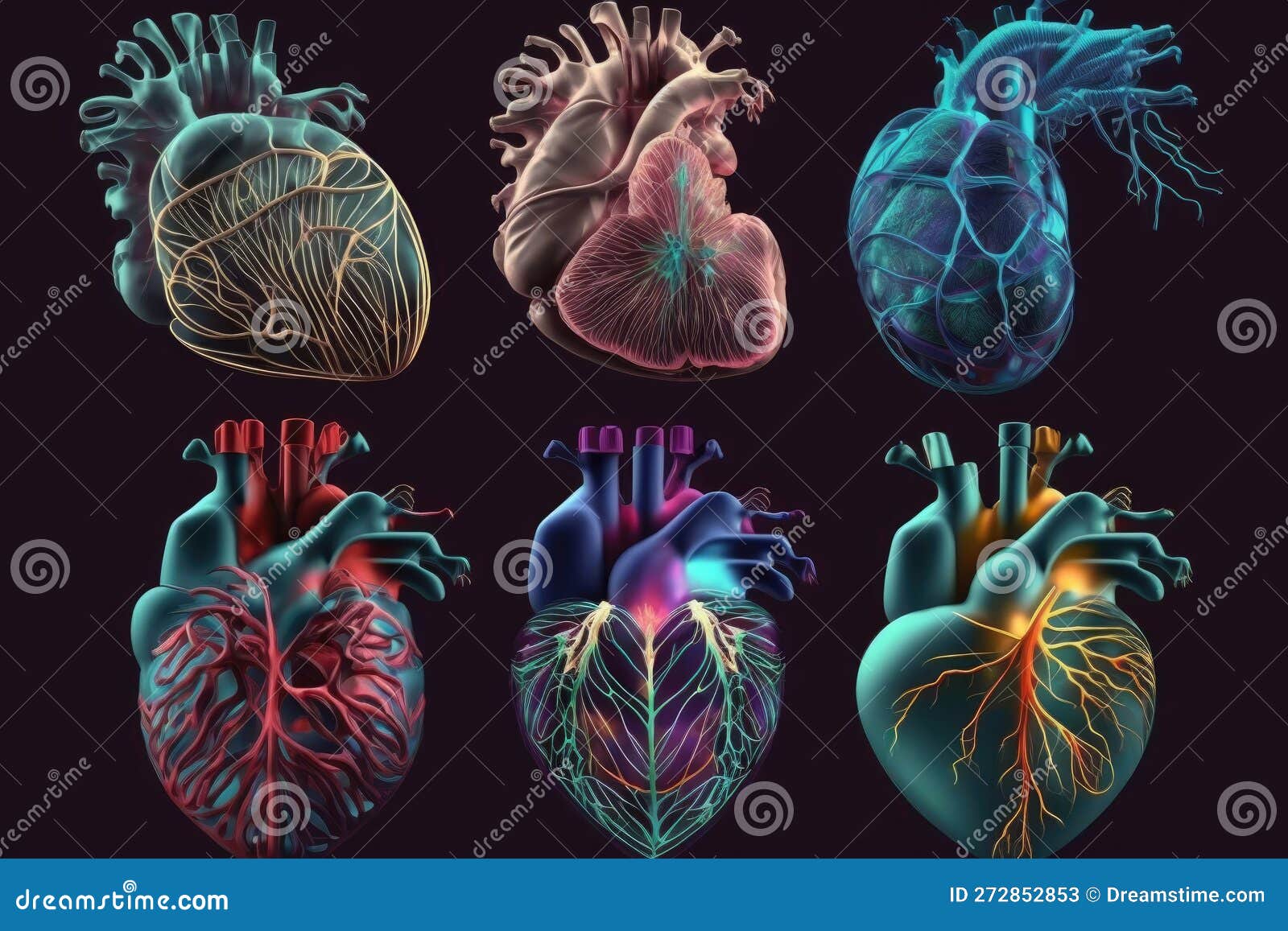 A Collection of Human Hearts, Each One Unique and Beautiful Stock ...
