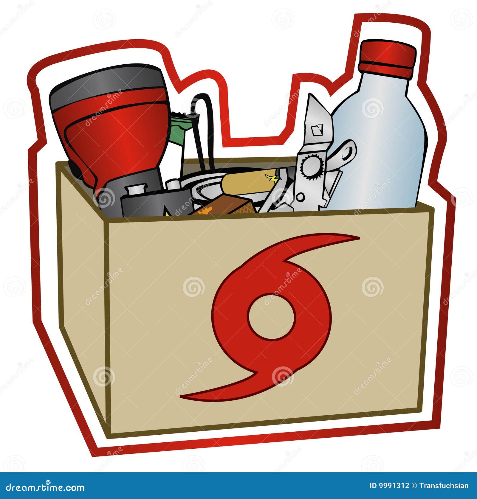 Collection of Hurricane Preparation Items Stock Vector - Illustration ...