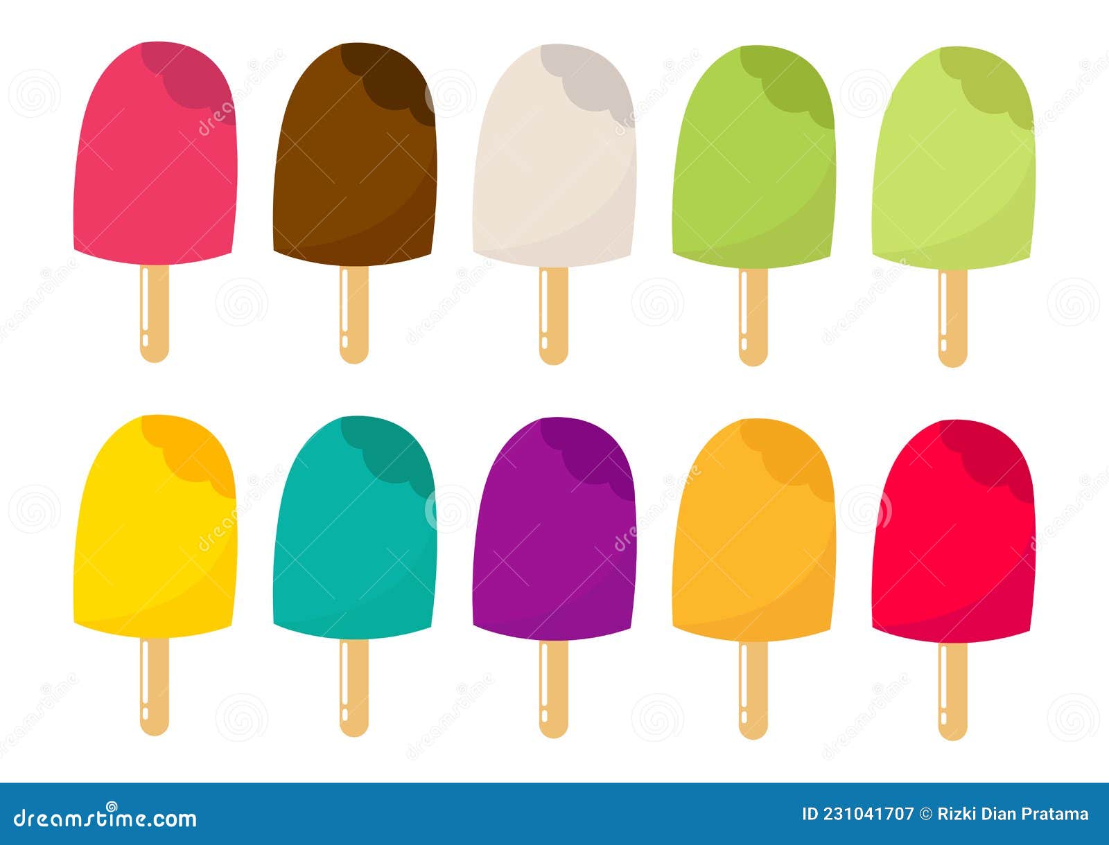 Collection of Ice Cream Designs Stock Vector - Illustration of cream ...